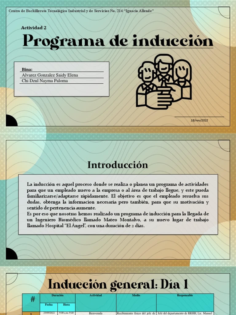 Act. Programa de Induccion | PDF