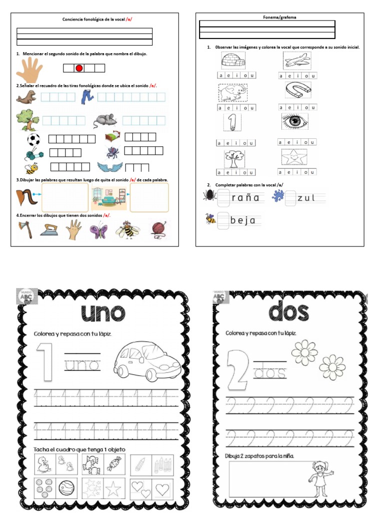 Actividades de Conciencia Fonológica /a/ | PDF