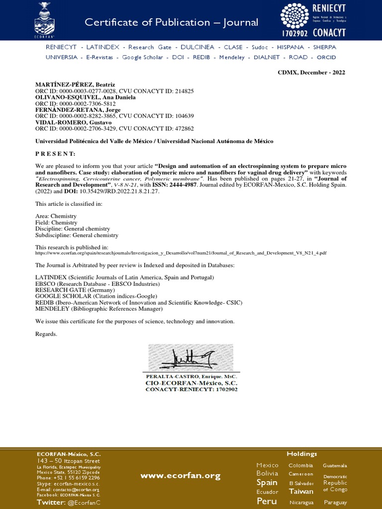 Certificate of Publication 4-CIER-206 | PDF