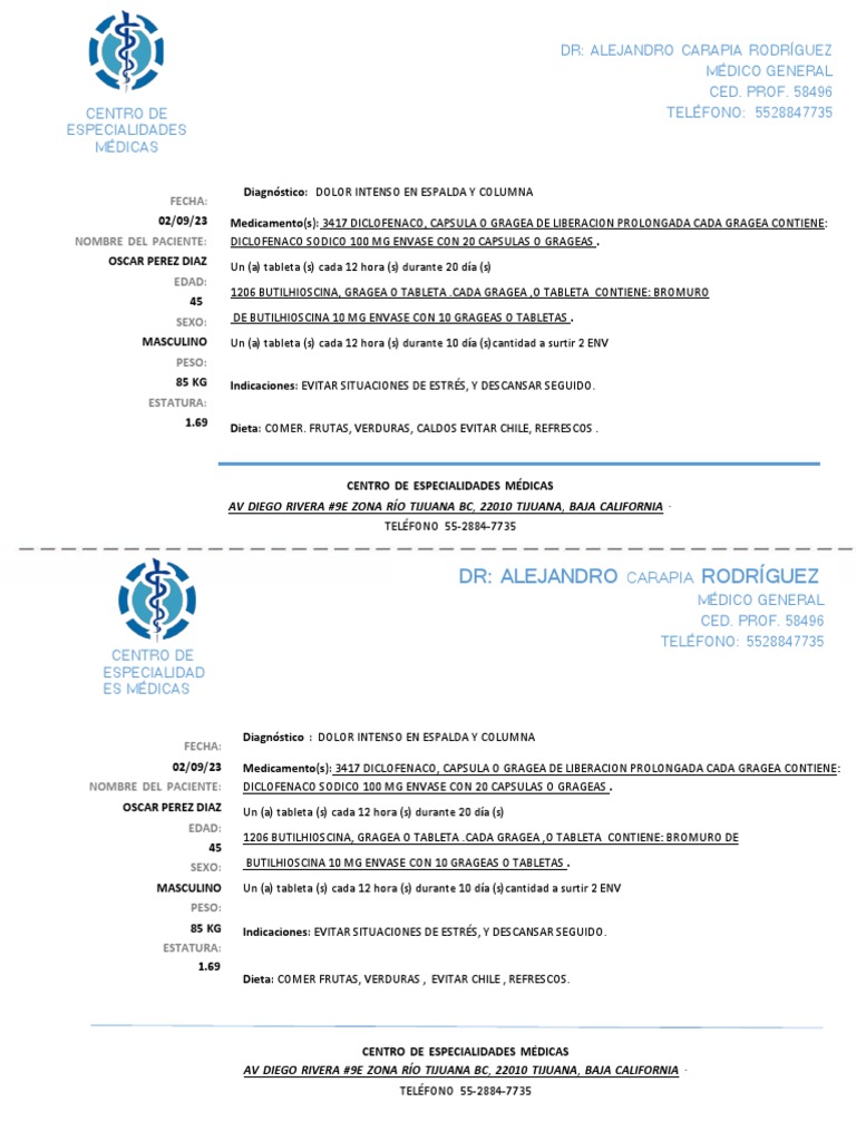 Dieta y tratamiento para dolor de espalda | PDF | Drogas | Cuidado de ...