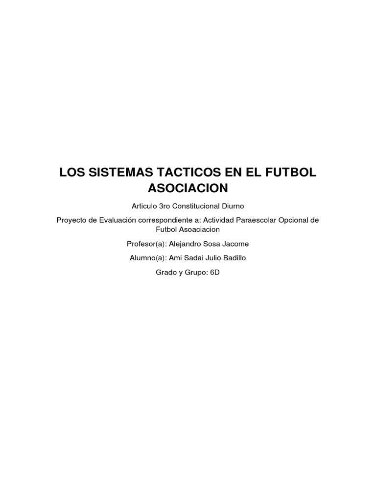 6 - D - Julio Badillo Ami Sadai - Los Sistemas Tacticos en El Futbol ...