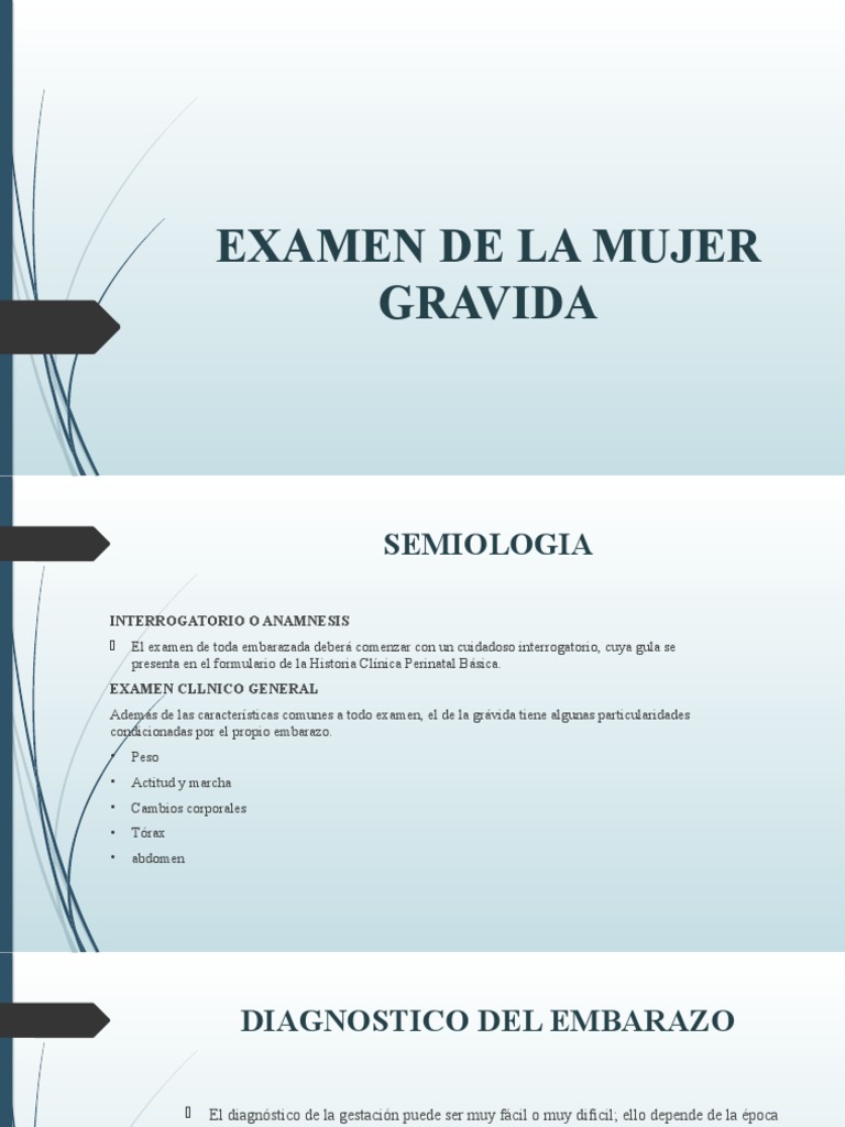 Examen de La Mujer Gravida | PDF | Salud y bienestar | Ciencia y matemáticas