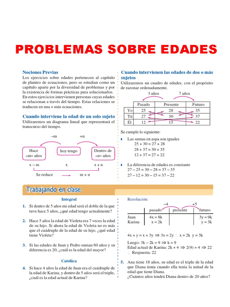 Edades Ejercicios | PDF