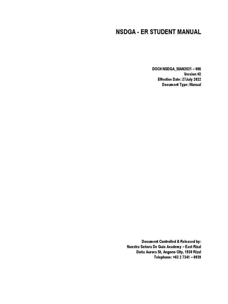 Student Manual | PDF