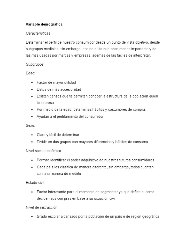 Cuadro Comparativo - SM - Demografico | PDF | Marketing | Los consumidores Cuadro Comparativo - SM - Demografico | PDF | Marketing | Los consumidores