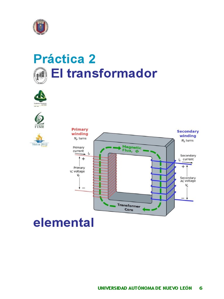 Transformador Elemental y Ley de Faraday | PDF | Inductor | Transformador