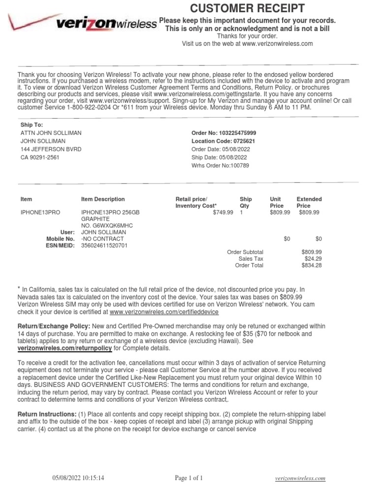 Verizon Wireless | PDF | Business | Telecommunications Verizon Wireless | PDF | Business | Telecommunications