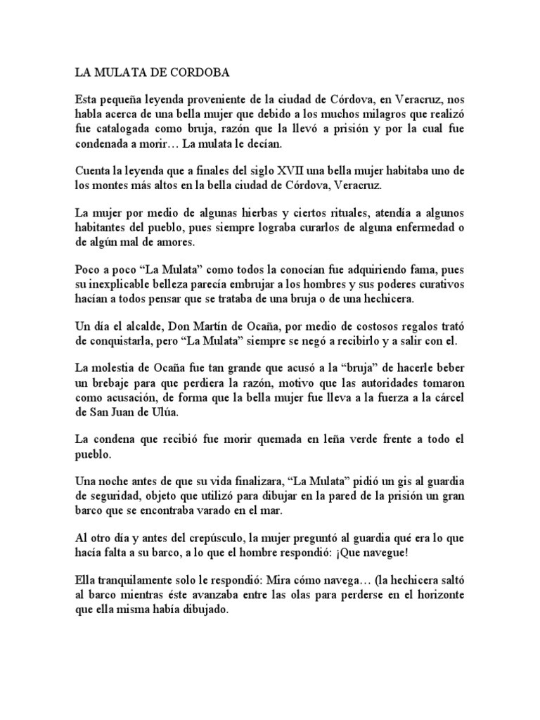 La Mulata de Cordoba | PDF