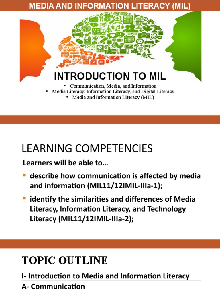 1.MIL 1. Introduction To MIL (Part 1) - Communication, Media, Information, Technology Literacy ...