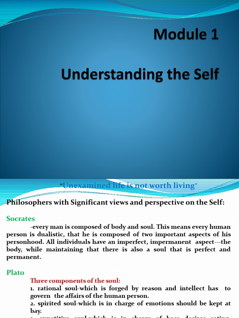 Understanding The Self-Module-1 | PDF