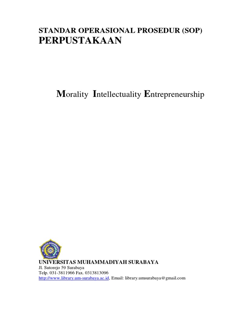 Sop Perpus 2018 | PDF