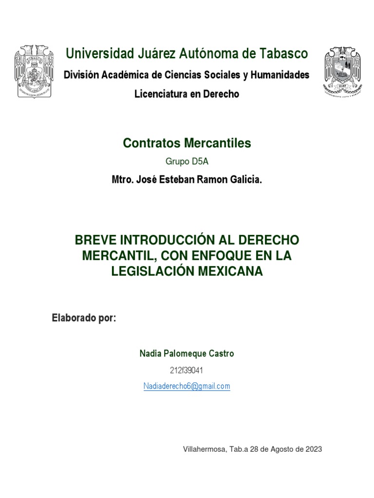 Ensayo Derecho Mercantil | PDF | México | Comercio