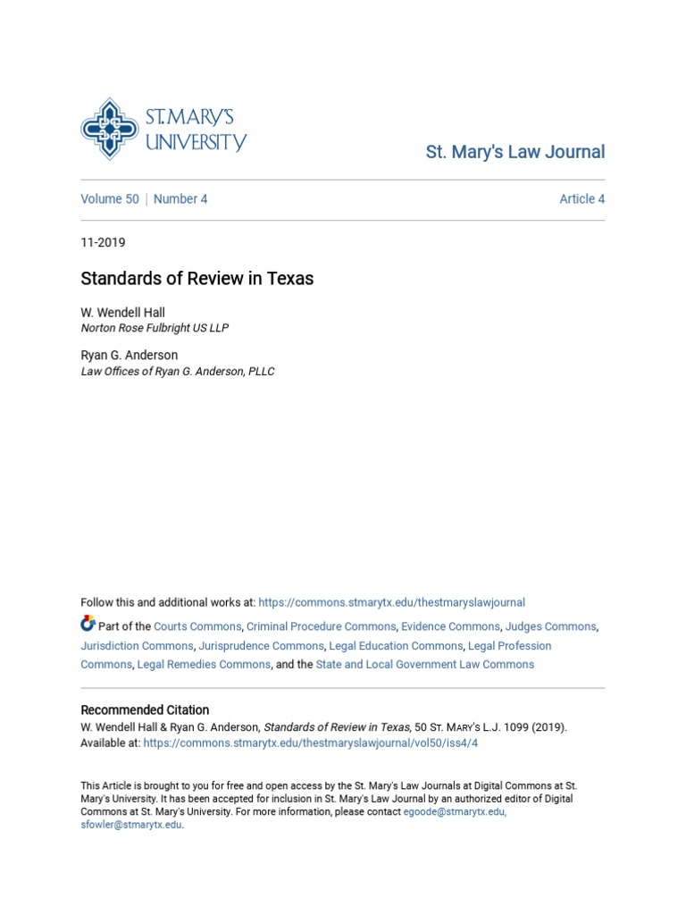Standards of Review in Texas | PDF | Law