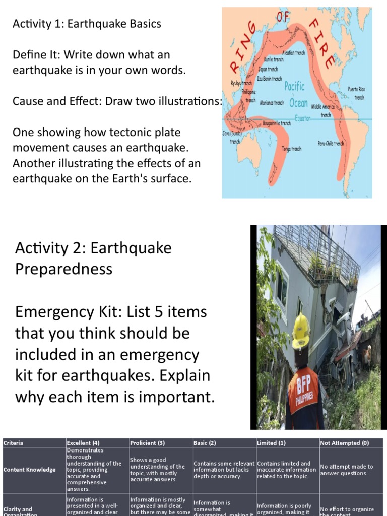 Earthquake Worksheets | PDF