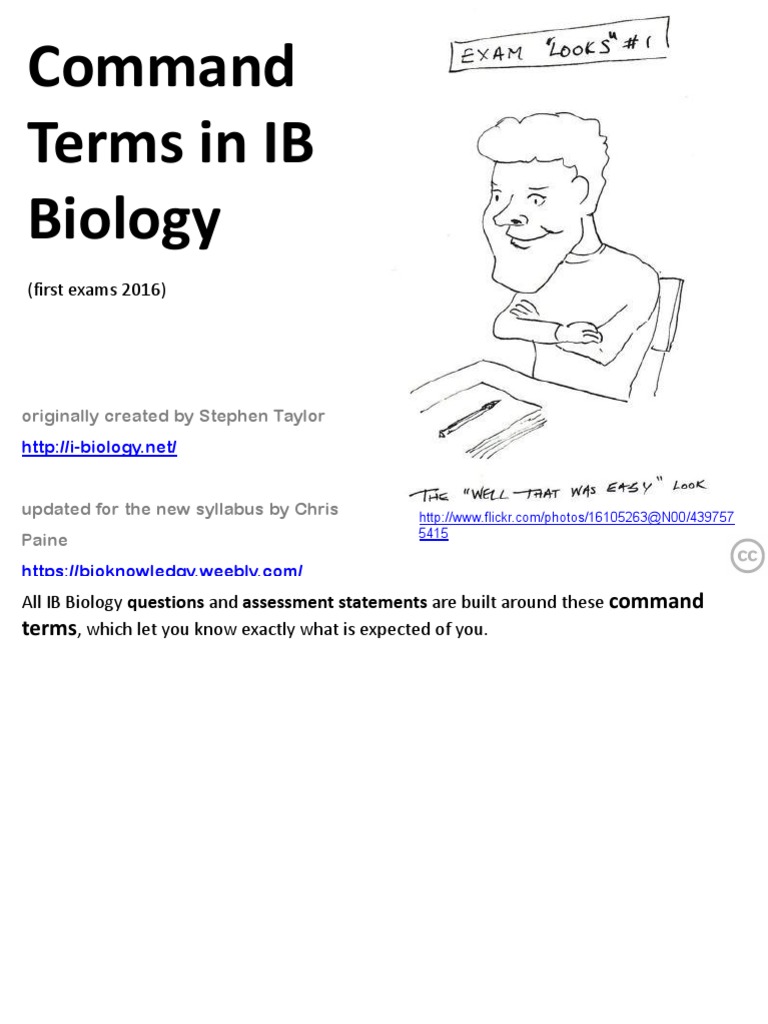 IB Biology Command Terms Guide | PDF | Career & Growth