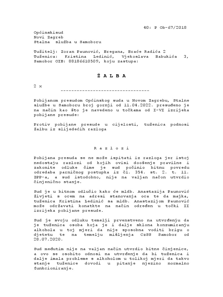 Žalba | PDF