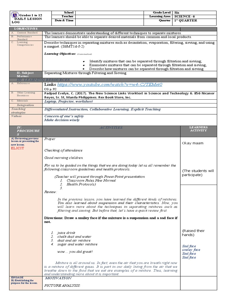 Techniques for Separating Mixtures | PDF | Filtration | Mixture