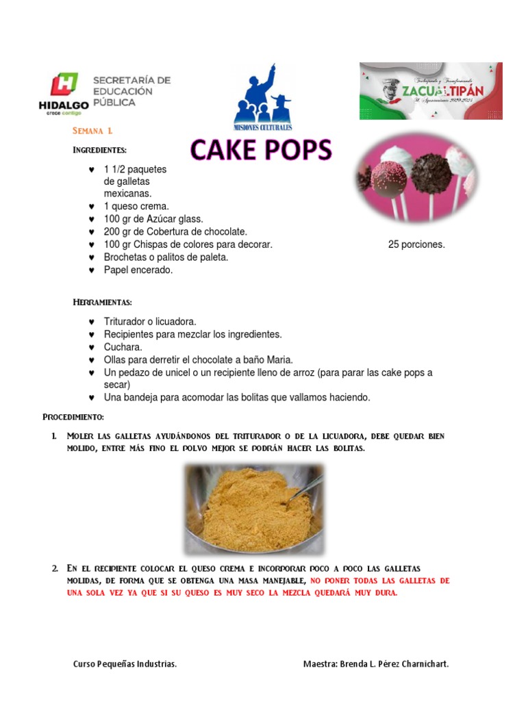 Cake Pops | PDF | Comida y bebida | Cocina