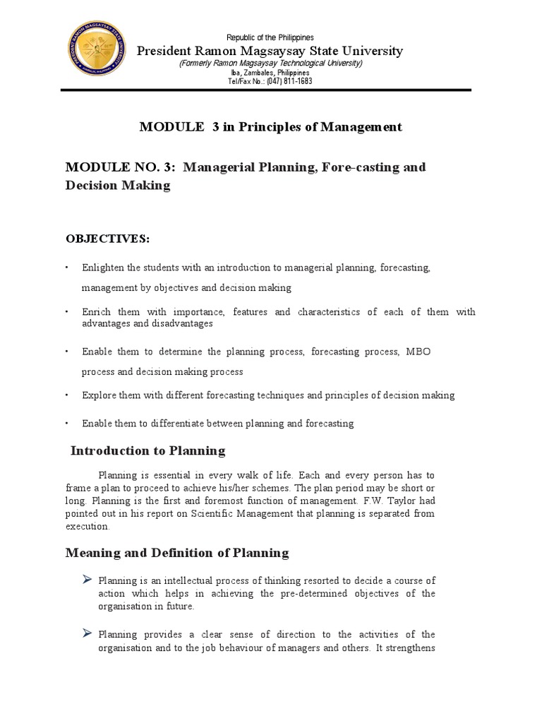 LESSON 3 IN PRINCIPLES of Management | PDF