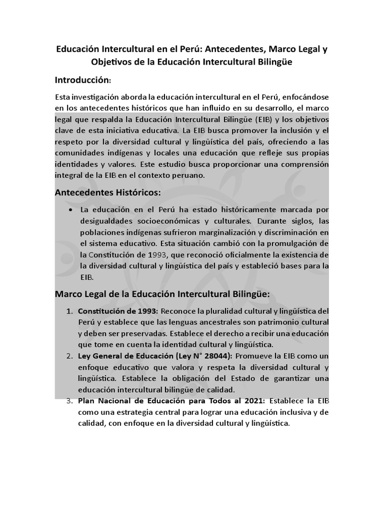 Investigacion de La Educación Intercultural | PDF