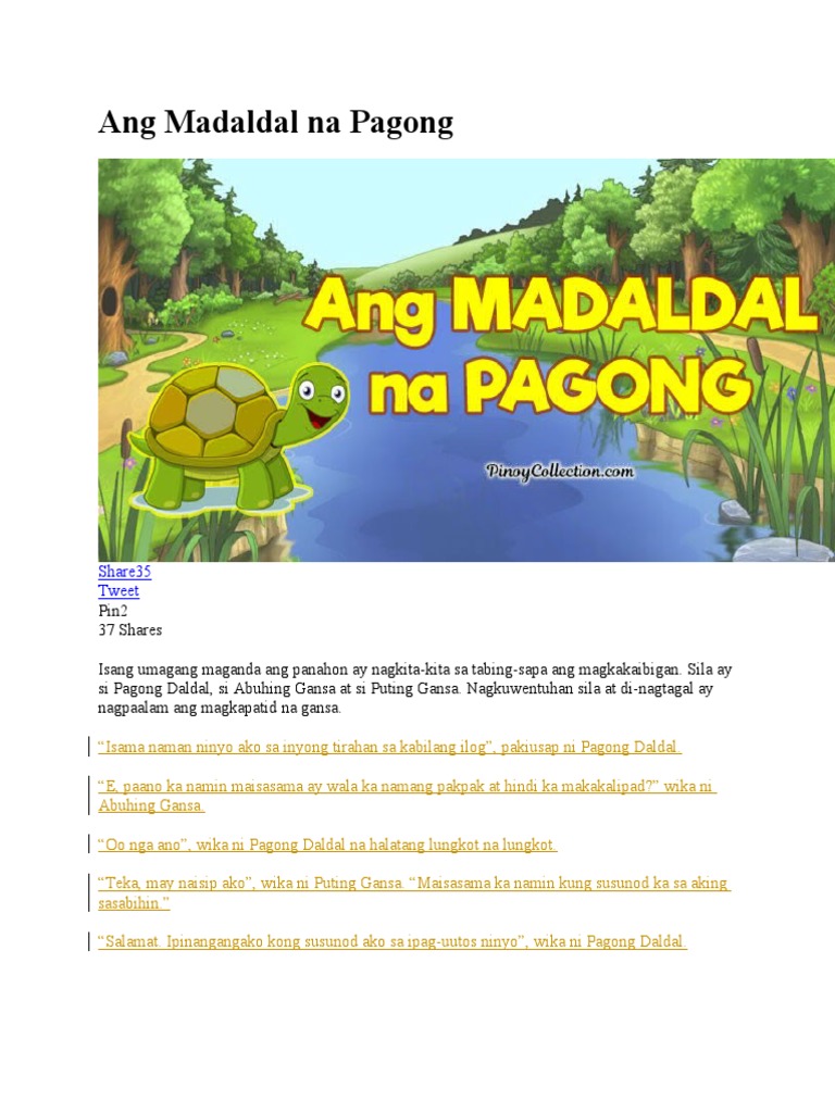 Ang Madaldal Na Pagong | PDF