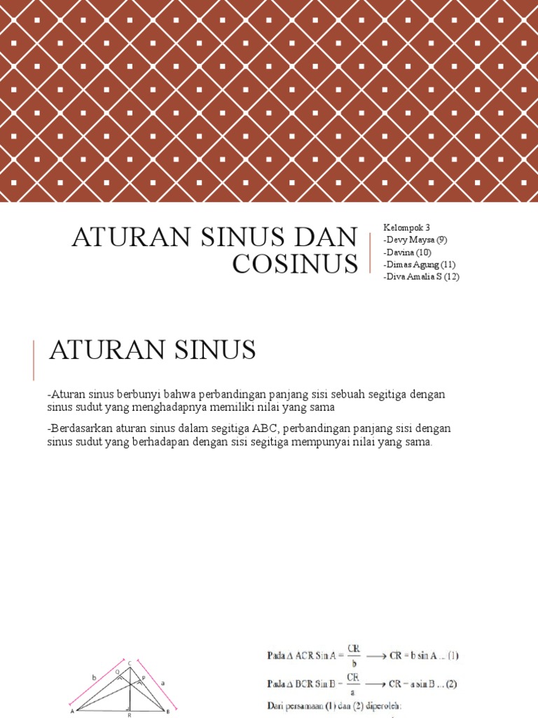 Aturan Sinus Dan Cosinus | PDF