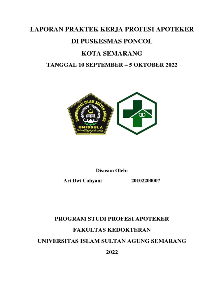Laporan Pkpa Puskesmas Poncol - Ari Dwi C. 20102200007 | PDF