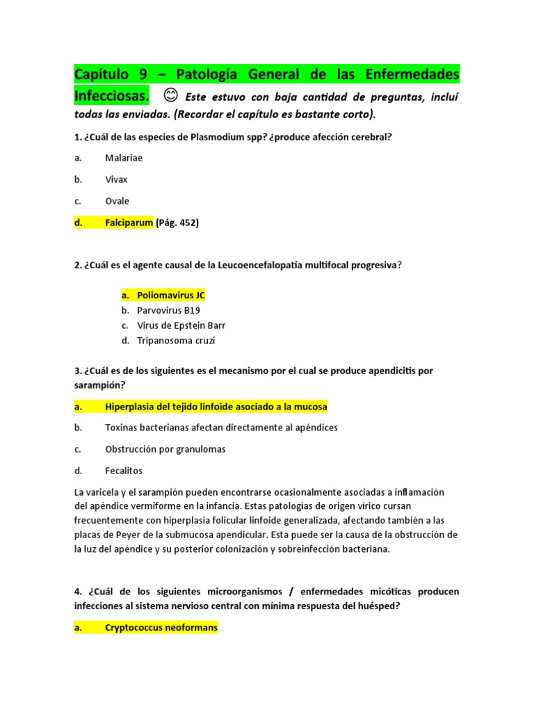 Capกtulo 9 (Enfermedades Infecciosas) - Recopilaciขn | PDF | Virus | Infección