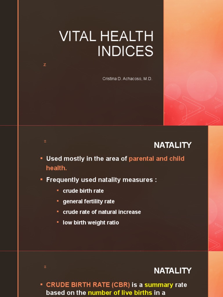 Vital Health Statistics | PDF | Birth Rate | Human Development