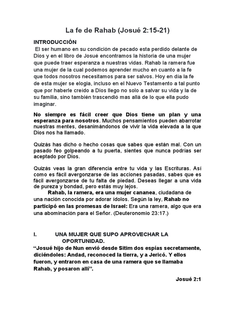 La Vida de Rahab | PDF