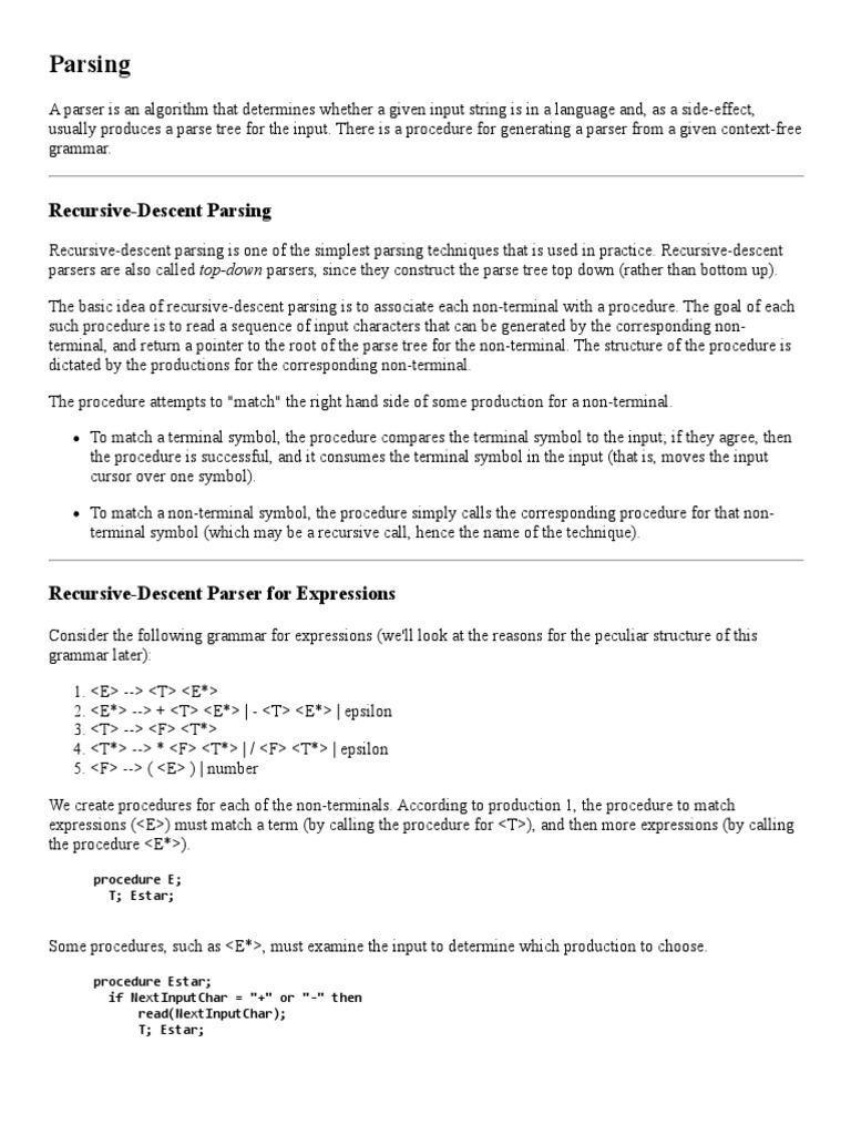 Parsing | PDF | Parsing | Formalism (Deductive)