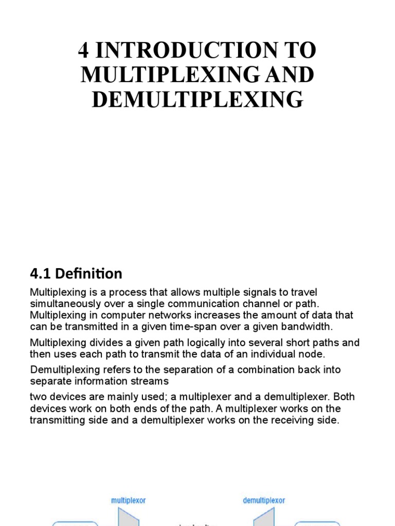 Networking: Multiplexing Basics | PDF | Multiplexing | Wavelength ...