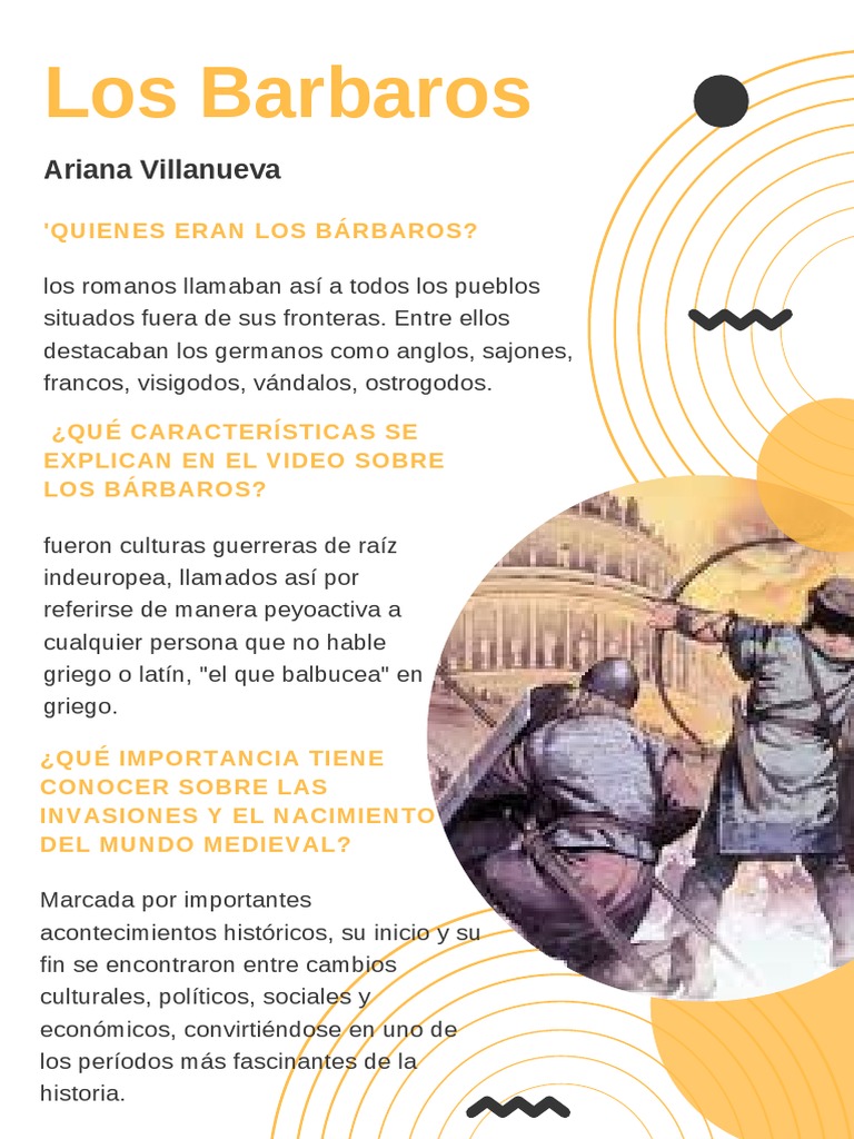 Características de los Bárbaros en Europa | PDF