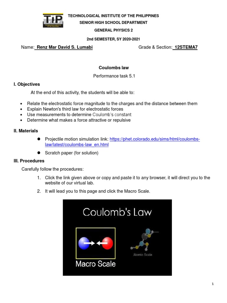 Simulation 5.1 | PDF | Force | Physical Quantities