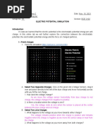 Lab-5 Electric Potential and Electric Field - PhET Simulation-1 | PDF ...