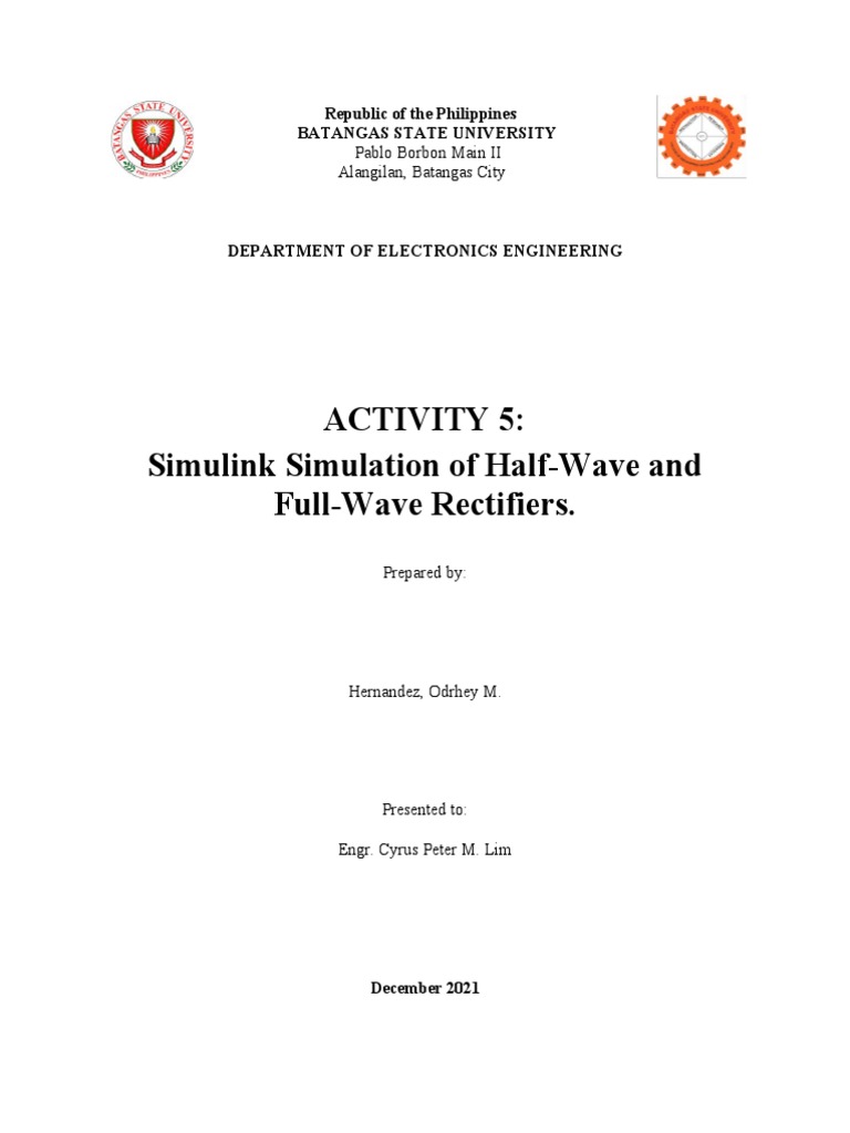 Final Activity | PDF | Rectifier | Diode