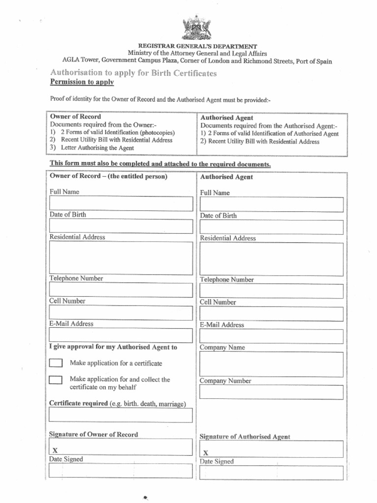 Authorisation Form Pdf