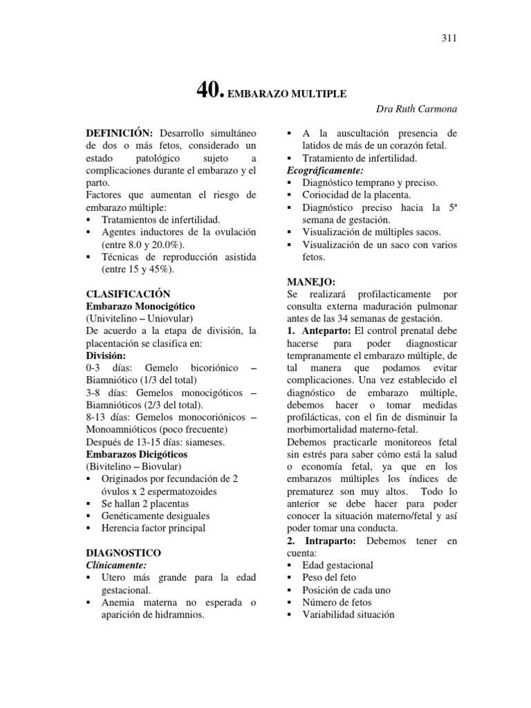Embarazo Múltiple Charanek | PDF