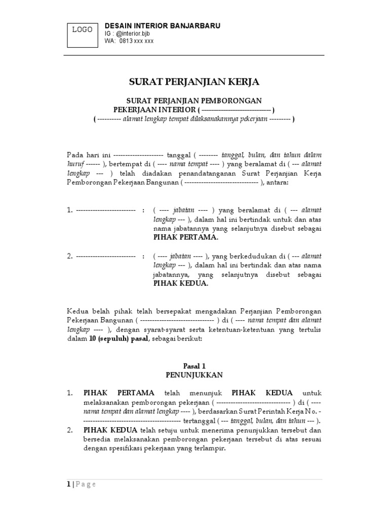 Contoh SPK | PDF