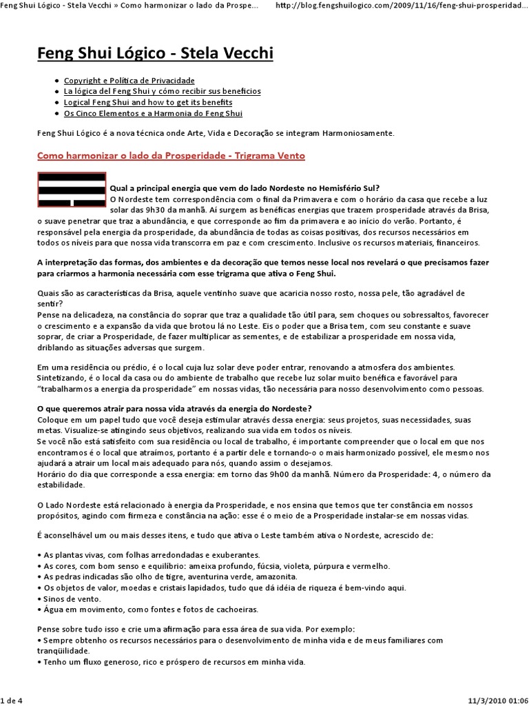 Feng Shui Lógico - Prosperidade | PDF | Vida | Amor