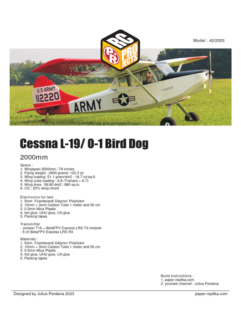 PR L19 Bird Dog A4 | PDF | Aircraft | Materials
