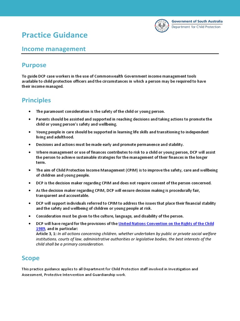 Income Management Practice Guidance | Download Free PDF | Welfare