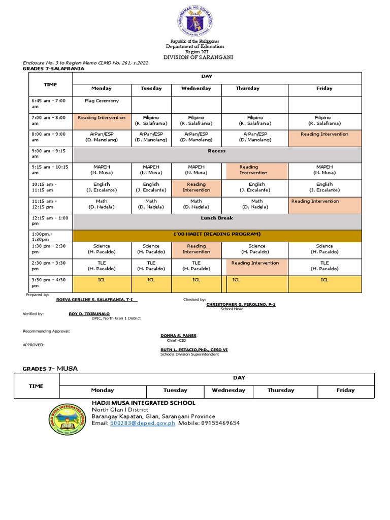 JHS Classroom Program Sy 2023 2024 | PDF | Public Administration | Social Institutions