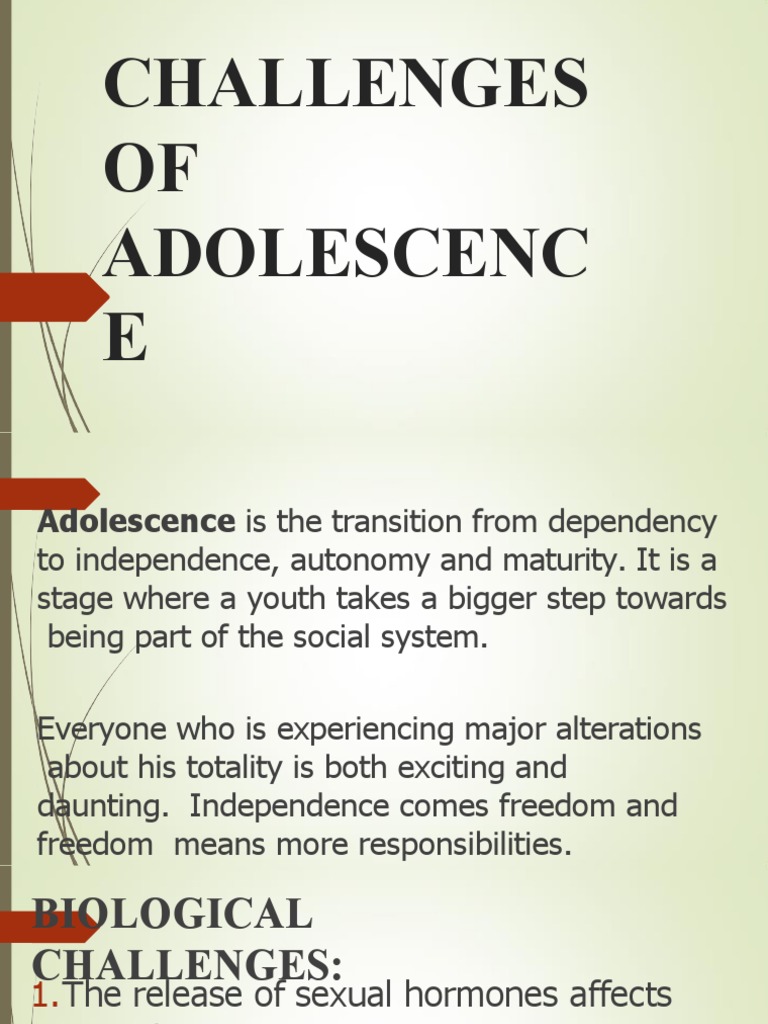 Navigating Adolescent Challenges and Stress | PDF | Adolescence ...