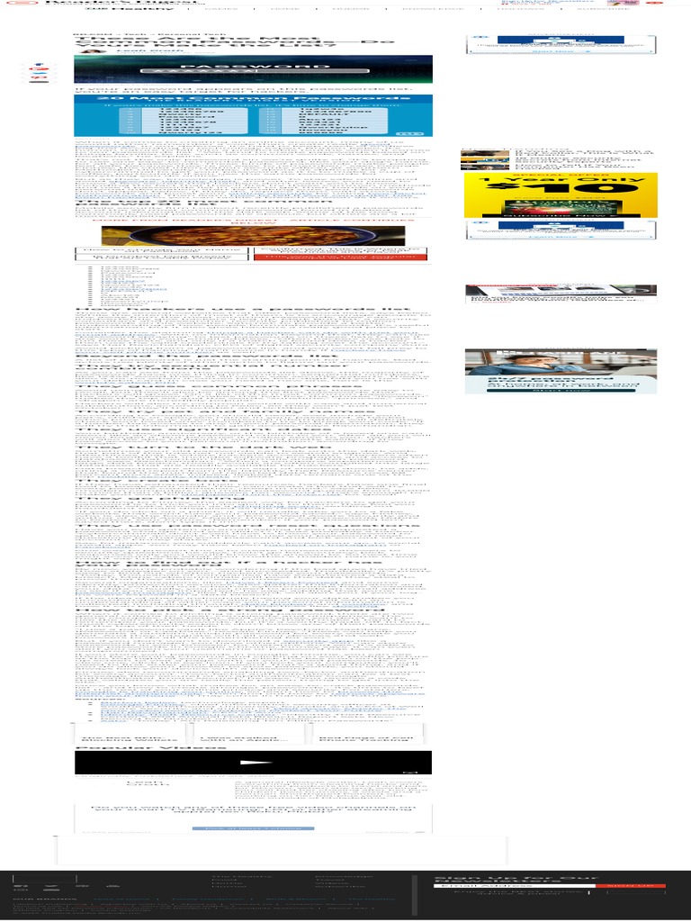 Most Common Passwords List 2022 - Passwords Hackers Easily Guess | PDF | Password | Security