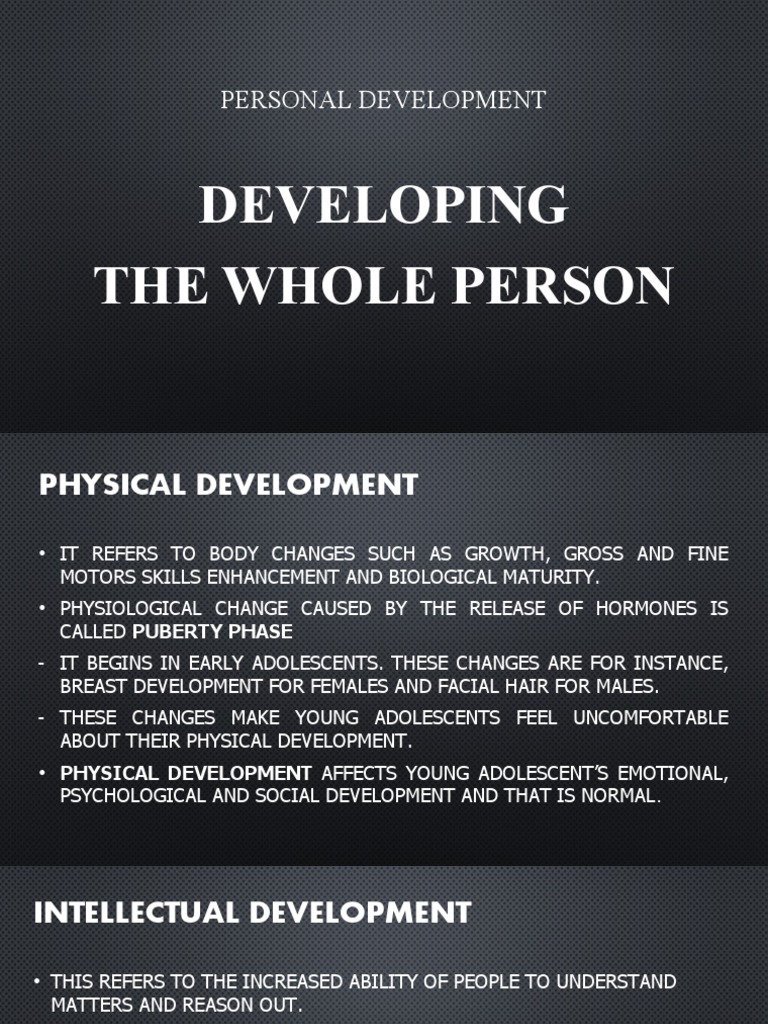 PerDev - L2 - Developing The Whole Person | PDF | Adolescence ...