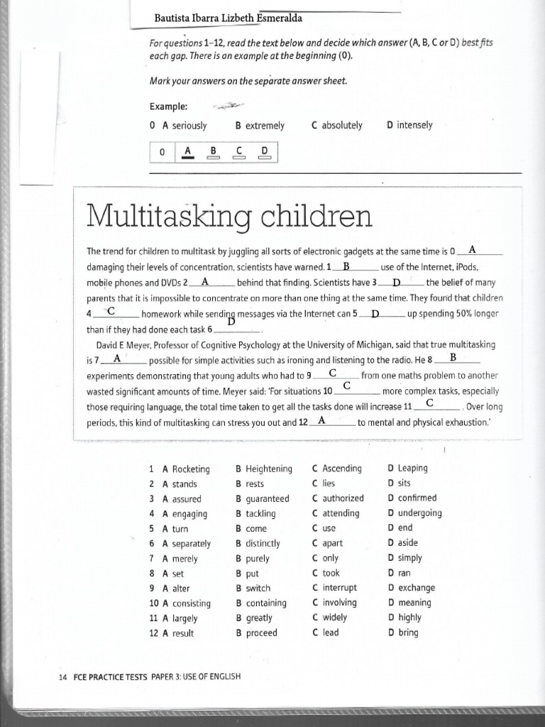 Multitasking Children | PDF