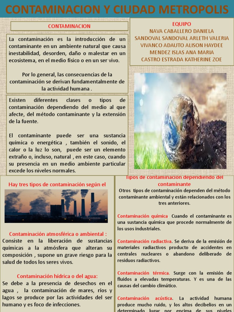 Contaminación en la Ciudad Metrópolis | PDF | Contaminación | La ...