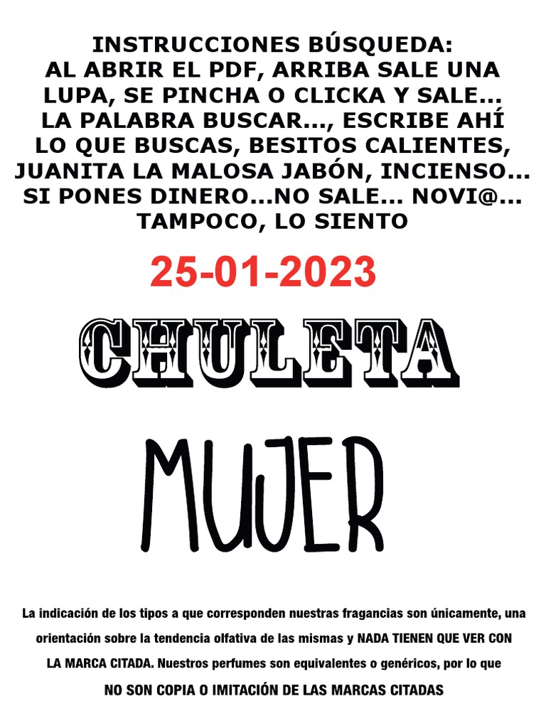 Chuleta 25-01-23 SB | PDF