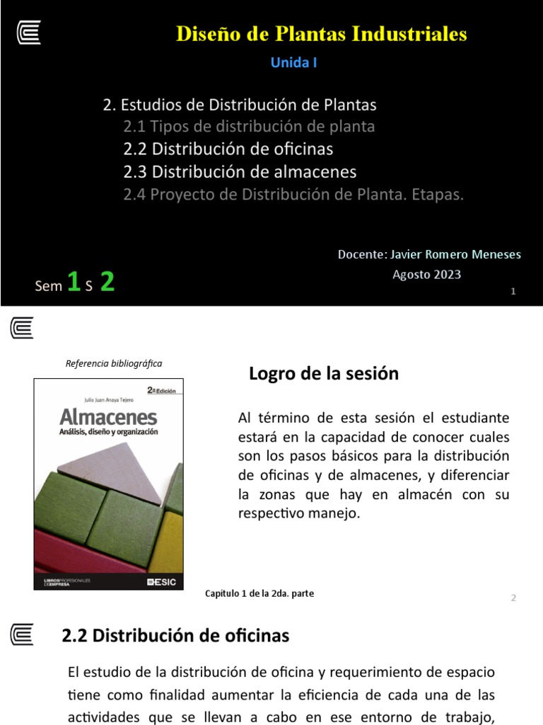 2.2 Distribución de Oficinas y Almacenes | PDF